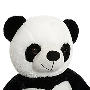 Simccppley Stuffed Animal Classic White and Black Soft Plush Bear Toy 32 Inch