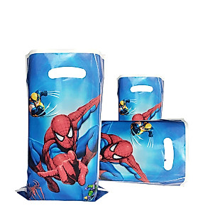 30pcs Spiderman gift bag, Spiderman theme party supplies, children's birthday party gift bag candy bag