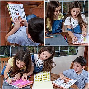 Activity Book for Girls and Boys - Premium Case Includes Large 60-page - 420 Stickers, Rainbow Scratch Papers, Reusable Stickers, Coloring Pencils, Numbers and Letters Stencil - Educational Toys Gift