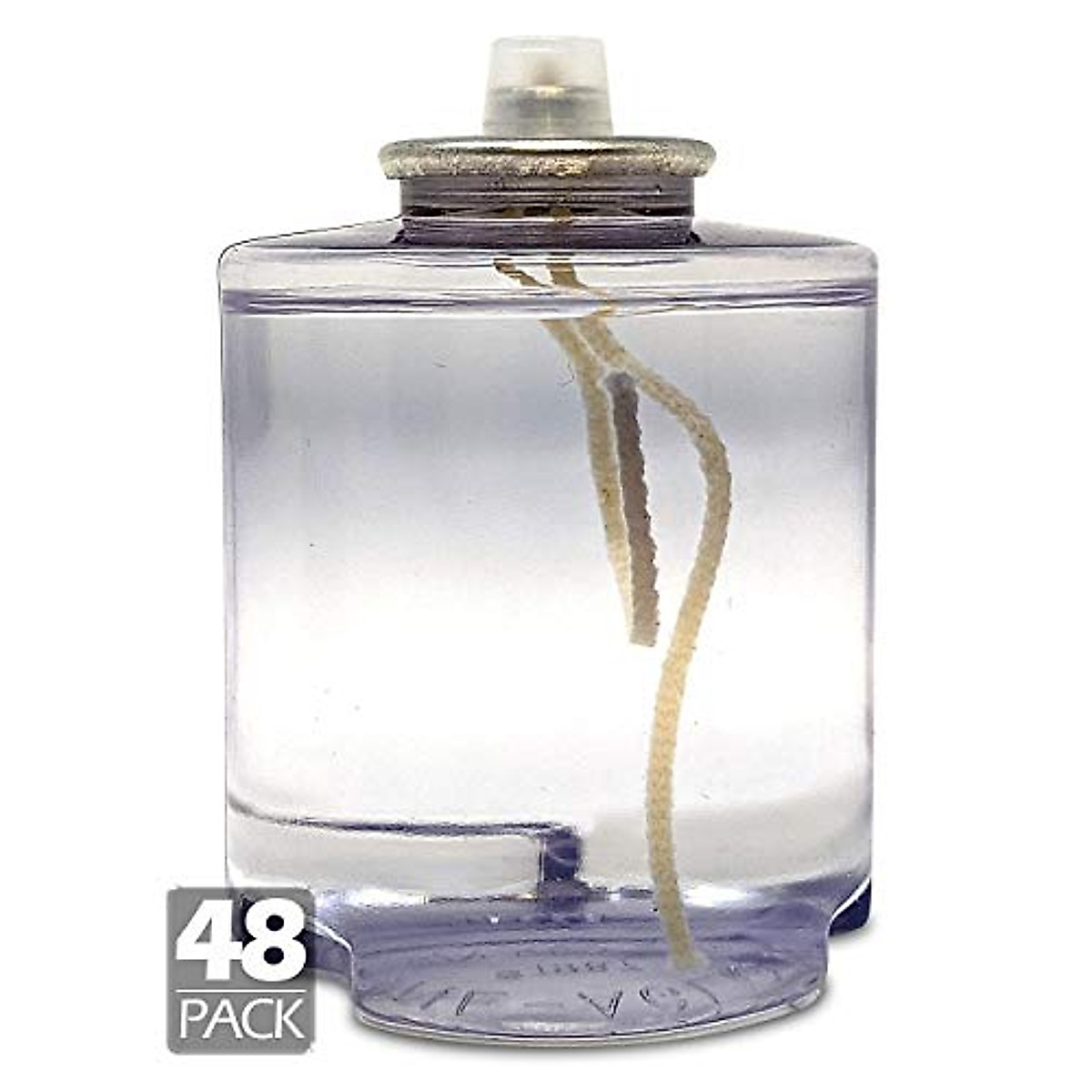 Hyoola Oil Candles - 50 Hour Liquid Candles - Disposable Liquid Paraffin Tea Lights - 48 Pack - for Restaurant Tables and Emergency Candles