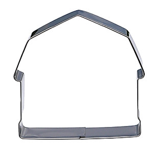 Barn Cookie Cutter, Premium Food-Grade Stainless Steel, Dishwasher Safe (Barn)