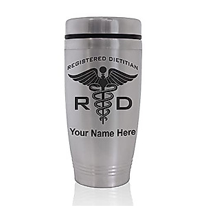SkunkWerkz Commuter Travel Mug, RD Registered Dietitian, Personalized Engraving Included