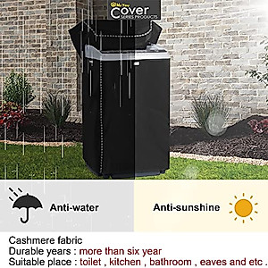 Portable Washing Machine Cover,Top Load Washer Dryer Cover,Waterproof Full-Automatic/Wheel Washing Machine Cover(24"25"38"inches,Black)…