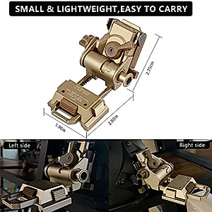 Gexmil CNC PVS15/18 Night Vision Goggles Mount for L4G24 NVG Metal Helmet Mount (Sand Color)
