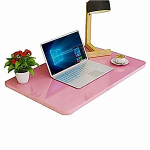PIBM Stylish Simplicity Shelf Wall Mounted Floating Rack Shelves Foldable Computer Desk Simple Stable Save Space Bearing Strong,12 Sizes,5 Colors, Pink , 70x50cm