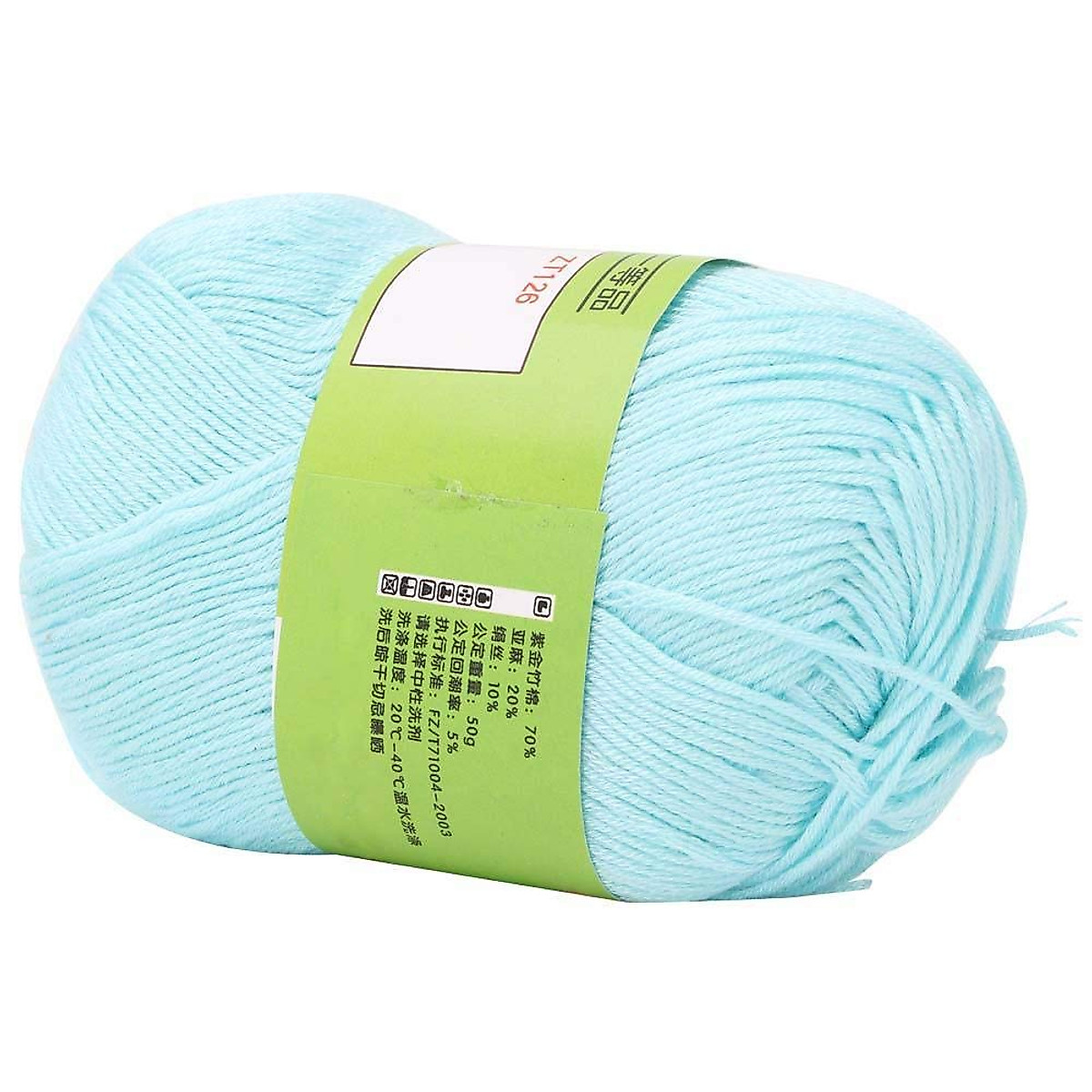 Popular Medium Fine Bamboo Charcoal Cotton Yarn for Knitting and Crochet Project(Blue)