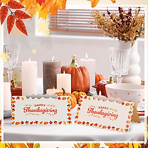 Watersay 100 Pcs Fall Maple Leaves Place Cards Autumn Thanksgiving Table Place Card Guest Seating Folded Harvest Name Cards Paper Tent Cards for Thanksgiving Wedding Tables Dinner Parties