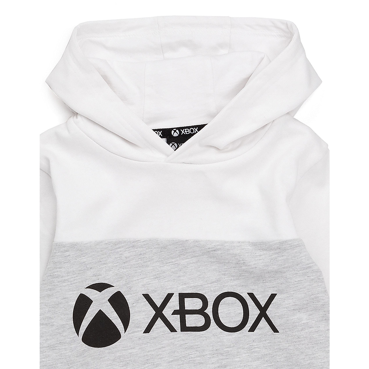 Xbox Hoodie Boys Kids Game Console logo Grey Hooded Sweatshirt Merchandise 10-11 Years