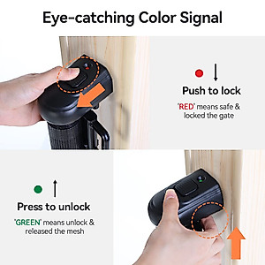 COMOMY Retractable Baby Gate for Stairs, 0-71" Mesh Dog Gate for House Doorways Hallways, 33" Tall Extra Wide Child Safety Gate for Kids Pets, Indoor and Outdoor (Black)