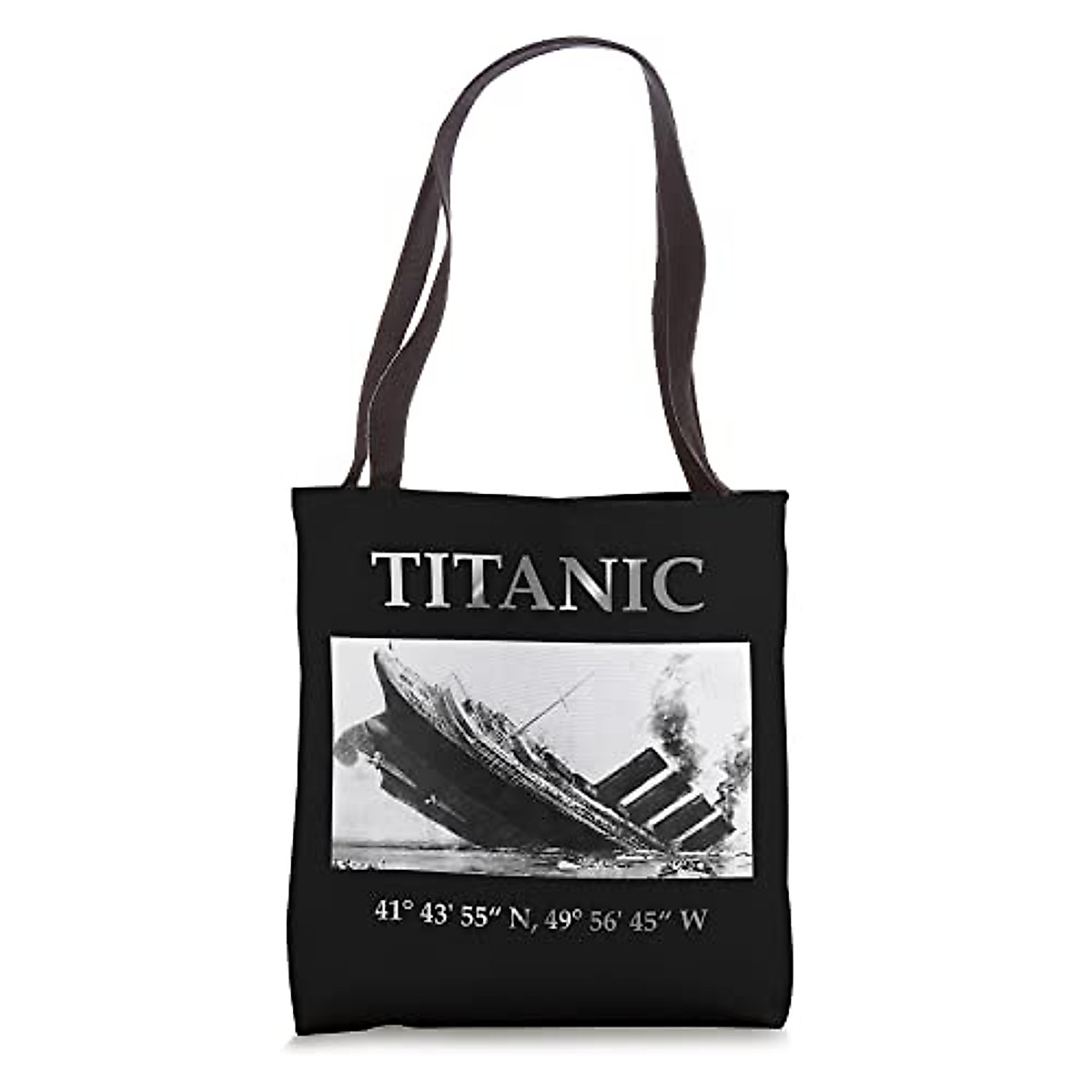 Titanic 2012 GPS coordinates of Sinking Tote Bag