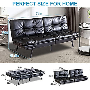 Opoiar PUBKSOFA267 Sofabed, Black-01