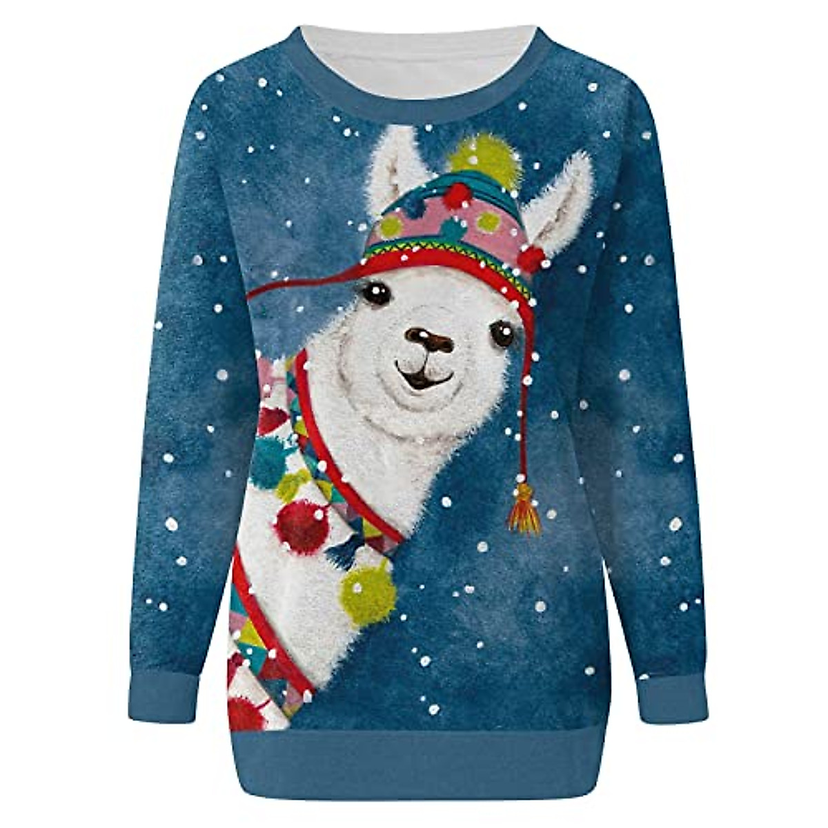 for Women's The Fall Shirt Baggy Clubby Top Button Fly Lounge Cosy Tshirts Button Up (Blue, L)