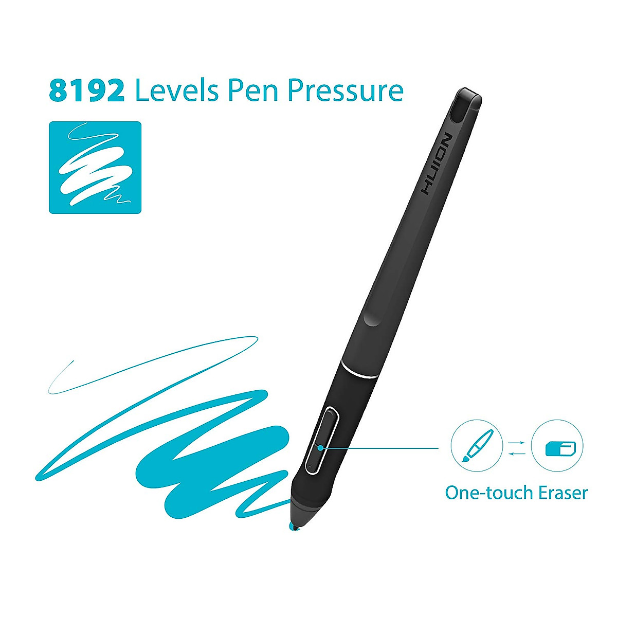 HUION PW507 Battery-Free Stylus for Huion Kamvas PRO 12, Kamvas PRO 13,Kamvas Pro 16, Kamvas 16 and Kamvas 20 Graphics Drawing Monitor