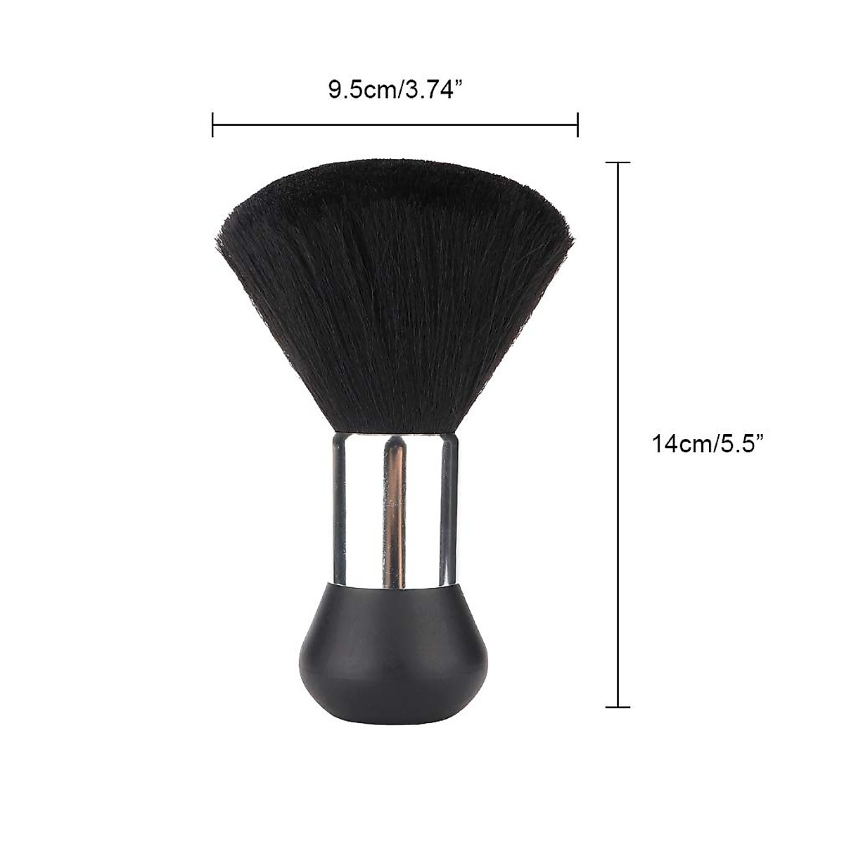 Black Large Barber Brush Neck Duster, Beomeen Soft Neck Brush for Hair Cutting, Neck Face Cleaning Hair Sweep Brushes Salon Tool