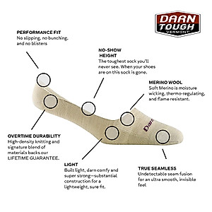 Darn Tough Vermont Top Down Solid No Show Invisible Lightweight Black MD (US 7.5-9.5)