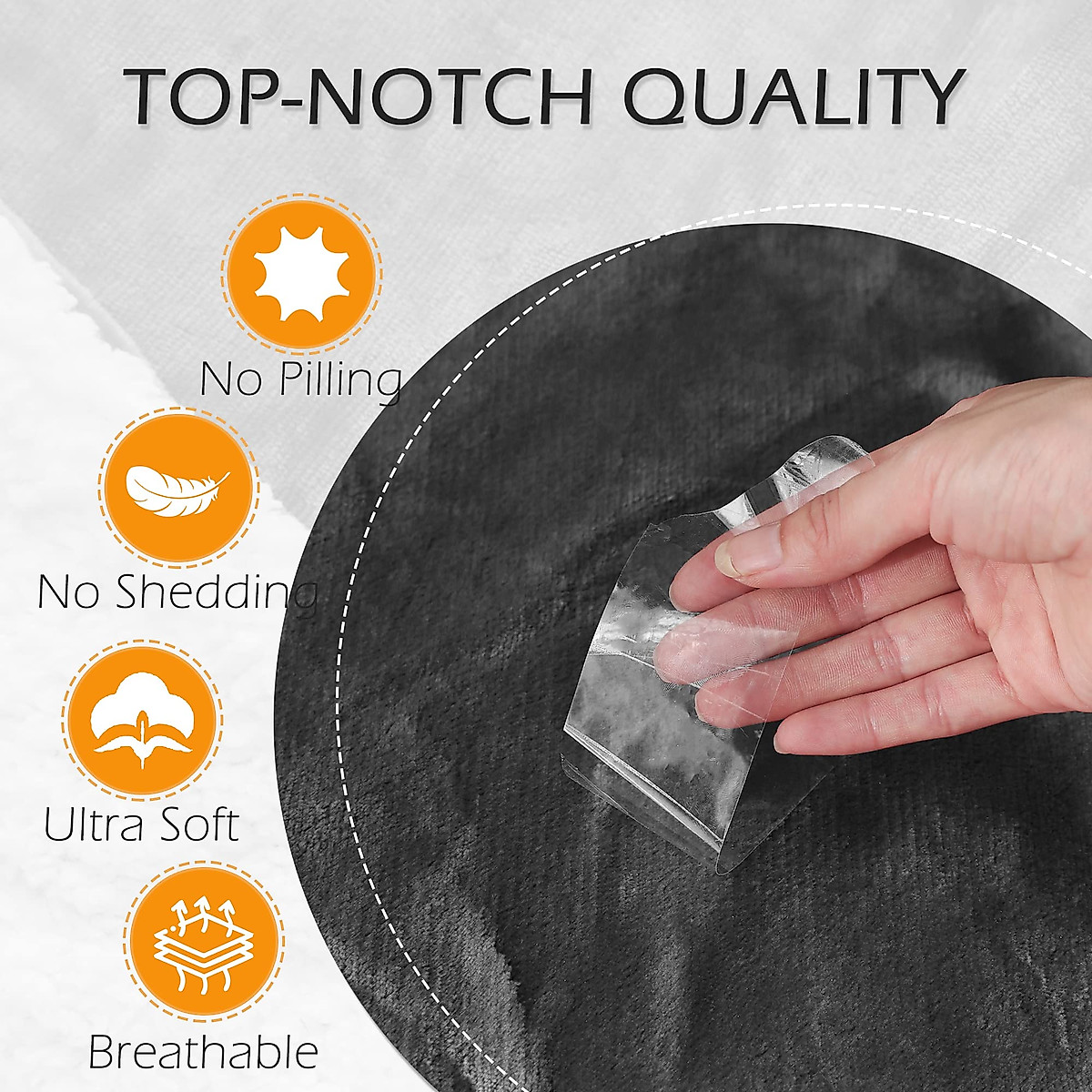 VIECOMOA Sherpa Fleece Throw Blanket for Couch (50"x 60", Dark Grey), Dual Sided Warm Thick Plush Blankets and Throws for Winter Super Soft Cozy Fuzzy Blanket for Baby Kids Infant Nursery