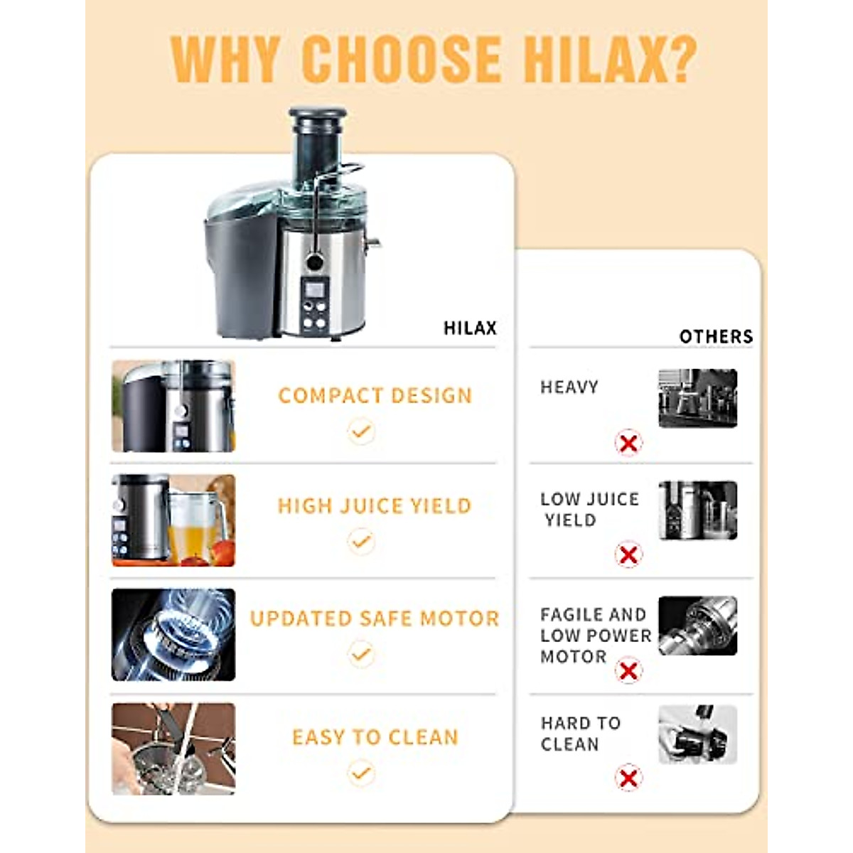 Centrifugal Juicer Machine - LCD Monitor 1100W Juice Maker Extractor, 5-Speed Juice Processor Fruit and Vegetable, 3" Feed Chute Stainless Steel Power Juicer, Easy Clean, BPA Free (Black)