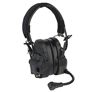 GYDEHUTJ GEN 6 Tactical Headset Shooting Noise Reduction Ear Muff for OPS Core ARC and Wendy M-LOK Helmet Head Mounted 2 in 1