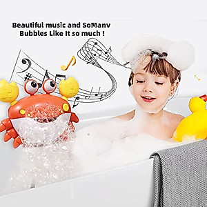 Crabby Bubble Bath Toy for Toddlers - Automatic Bubble Maker with 12 Children's Songs - Sing-Along Bath Bubble Machine for Baby, Toddler and Kids - Fun Bathtub Toy for Endless Bubble Play