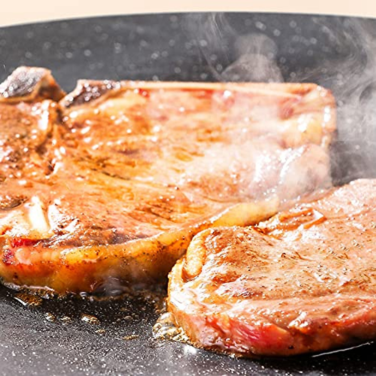 Buachois Korean Grill Pan,Nonstick Round Griddle Grill Pan for Korean BBQ,Round BBQ Griddle with Handle,Multifunctional Stove Plate for Meats, Pancakes, Ribs (Gas Model 30cm)