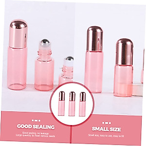 Lurrose 10pcs roller Mini Home - Women Sample Refillilable Perfume Oil Tube for Cosmetics Vials Size Lip Er Essential Vial Bottles Refillable Cosmetic Lid Small Ml Diffuser Travel Aroma
