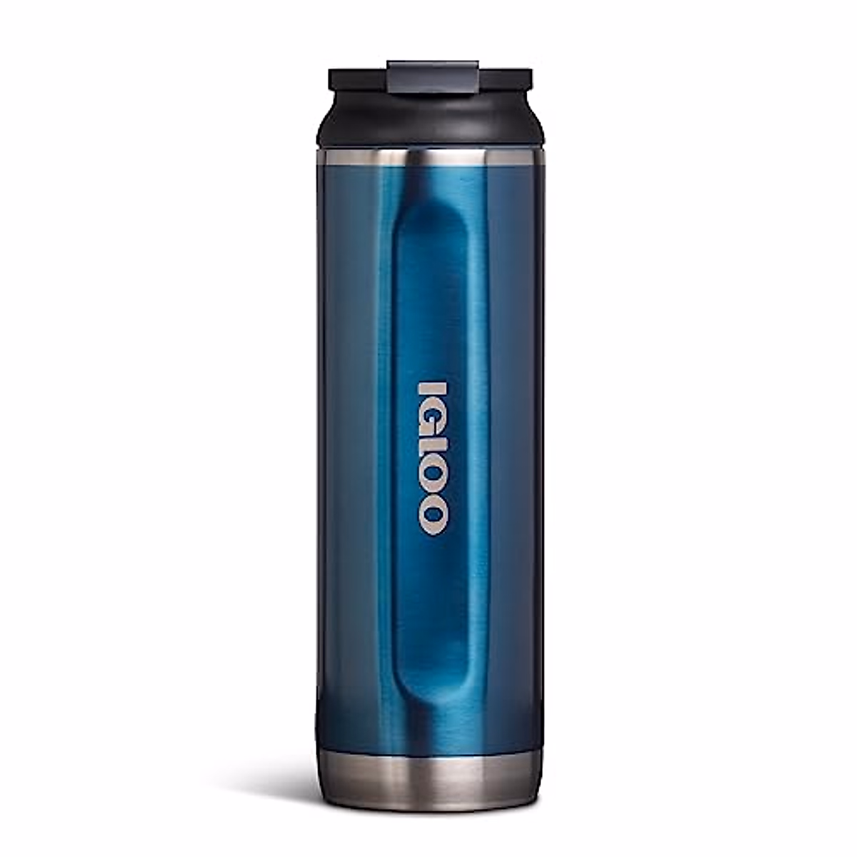 Igloo, 20 OZ Stainless Steel, Tumbler, Flip ‘n’ Sip, Modern Blue
