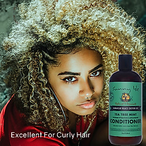 Sunny Isle Jamaican Black Castor Oil Tea Tree Mint Conditioner 12oz | Extreme Hydration & Detangling | Hair Growth & Itchy Scalp