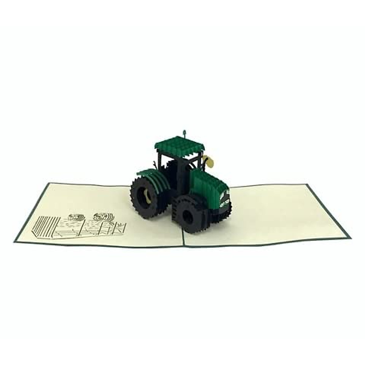 ETA 3D Tractor Pop Up Card, 3D Birthday Vehicles Pop up Card for Grandpa Father Dad Husband Son Friend, 3d Pop Up Card for Father Day, H12