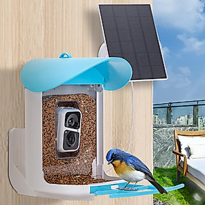 Solar Panel Charger -Weather Resistant, 4W 5V Solar Panel Wall Mounting Low-Power Solar Charging Panel Waterproof for Doorbell Security Camera,Bird Feeder Camera etc. with 300cm Cable Bracket