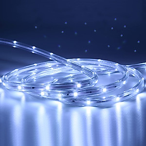 Areful Daylight Rope Lights, 16.4ft Flexible Waterproof LED Strip Light, Nature White, Indoor Outdoor Decorative Lighting for Home Christmas Holiday Garden Patio Party