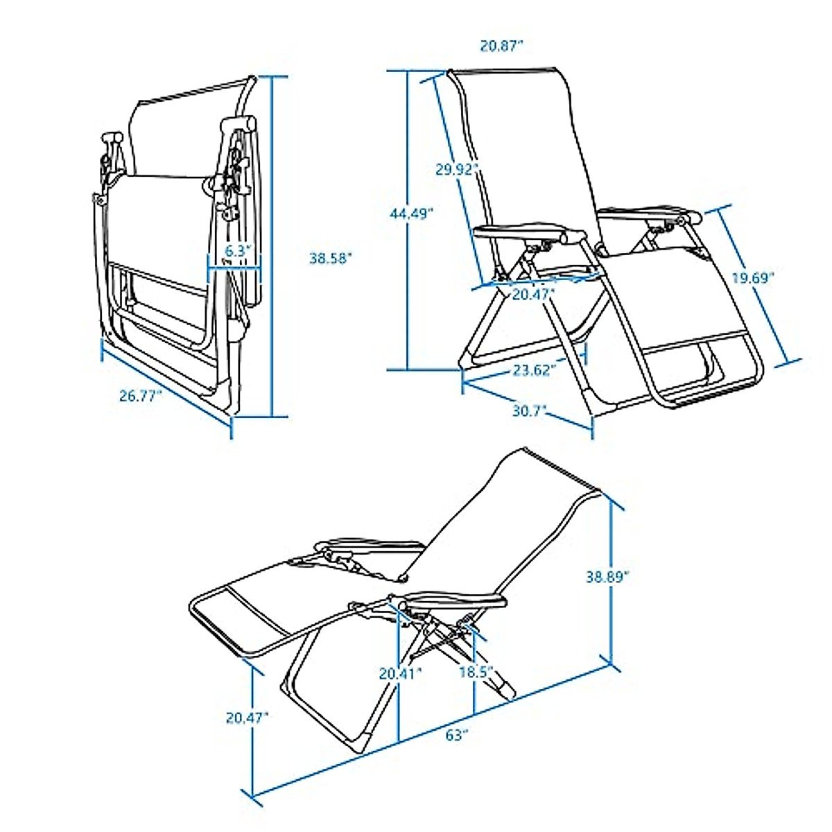 PURPLE LEAF Outdoor Zero Gravity Lounge Chair Patio Wicker Rattan Recliner Chairs Beach Pool Lawn Camping Indoor Office Deck Lounger Chair for Outside Folding Reclining Chair, Bronze