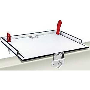 MAGMA Products, T10-310B Econo Mate Bait and Filet Table, White/Black, 20-Inch