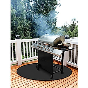 yamagahome Large Under Grill Mat & Fire Pit Mat 39", Round Grill Mats for Outdoor Grill Deck Protector, Fireproof Mat for Under Fire Pit, Double-Sided Fireproof BBQ Grill Mat, Oil-Proof & Waterproof