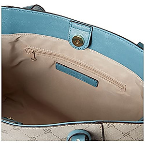 NINE WEST Kylee Tote, Beige Logo/Slate