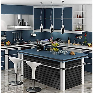 Livelynine Peel and Stick Wallpaper Blue Teal Contact Paper for Cabinets Desk Walls Self Adhesive Bulletin Board Paper Roll for Classroom School Navy Blue Wallpaper Removable Bedroom Dorm 15.8x78.8