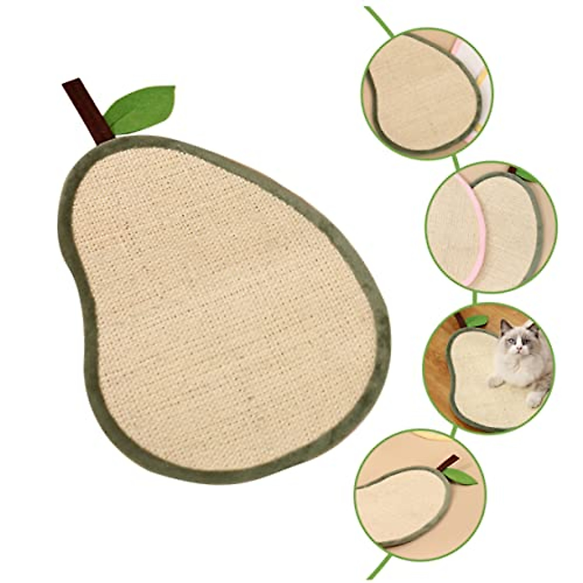 Cat Scratching Post Pets Toys House Toy Cat Sofa Protector Cat Scratcher Mat Natural Sisal Cat Scratcher Kitten Scratching Pad Kitten Scratch Plaything Cat Scratch Plaything Green