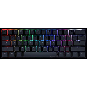 Ducky ONE 2 Mini Gaming Tastatur, MX-Silent-Red, RGB-LED, Schwarz (US)
