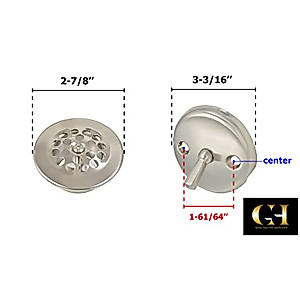 Trip Lever Bath Drain Trim Kit - Overflow Drain Cover for Bathroom Tub | BN