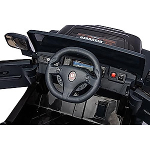 Kids 12V Ride On Truck, Battery Powered Electric Ride On Car with Parent Remote Control,3 Speeds, LED Lights, MP3 Player (Black)