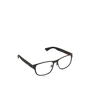 Gucci GG 0013O 001 Black Metal Square Eyeglasses 55mm