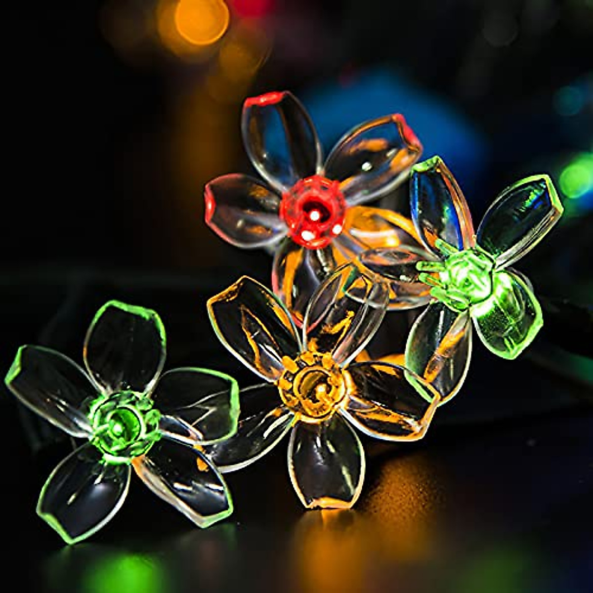 String Light, 2Pcs String Light 5M/16.4Ft 50 Led Sakura 8 Lighting Modes Lamp String Lighting Chain Decoration Bulb for Home Party Garden-