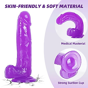 Strap on Dildo with Harness,Sex Toy for Women, Wearable Realistic Silicone Dildo Adult Sex Toy for Female Masturbation Women Lesbian Couples and Gay