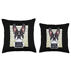 Boston Terrier Gifts For Women & Mothers Day Gifts Dear Can Explain Mom I Boston Terrier Throw Pillow, 16x16, Multicolor