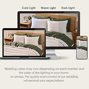 DAPU 100% Linen Duvet Cover Set - Pure Natural French Flax Linen with 8 Corner Ties and Zipper Closure Soft Breathable Durable for Hot Sleepers 1 Duvet Cover 2 Pillowcases (White, Queen)