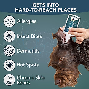 NOVEHA Pet Ear Drops with 1% Hydrocortisone | Ear Cleaner for Dogs & Cats for Earwax buildup, No-Sting Formula, Calms Itch & Reduces Painful Ear Infections 60mL (60ml (Pack of 1))