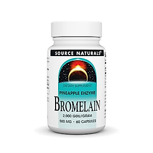 Source Naturals Bromelain 500 mg Pineapple Enzyme Caps, 60 ct