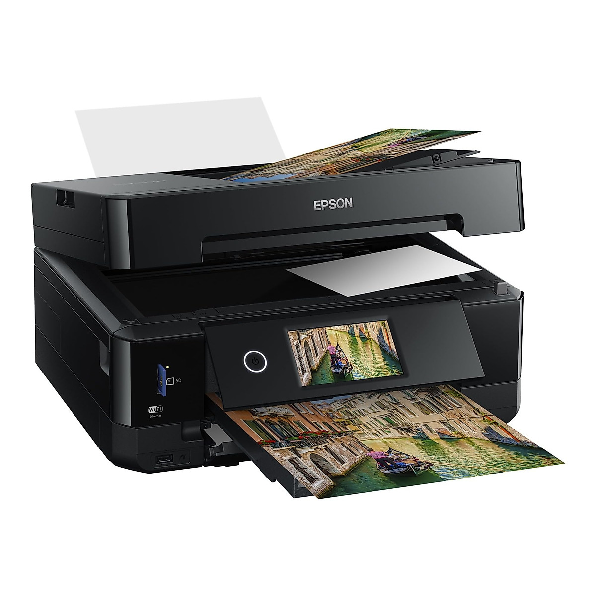 Epson Expression Premium XP-7100 Wireless Color Photo Printer with ADF, Scanner and Copier, Black