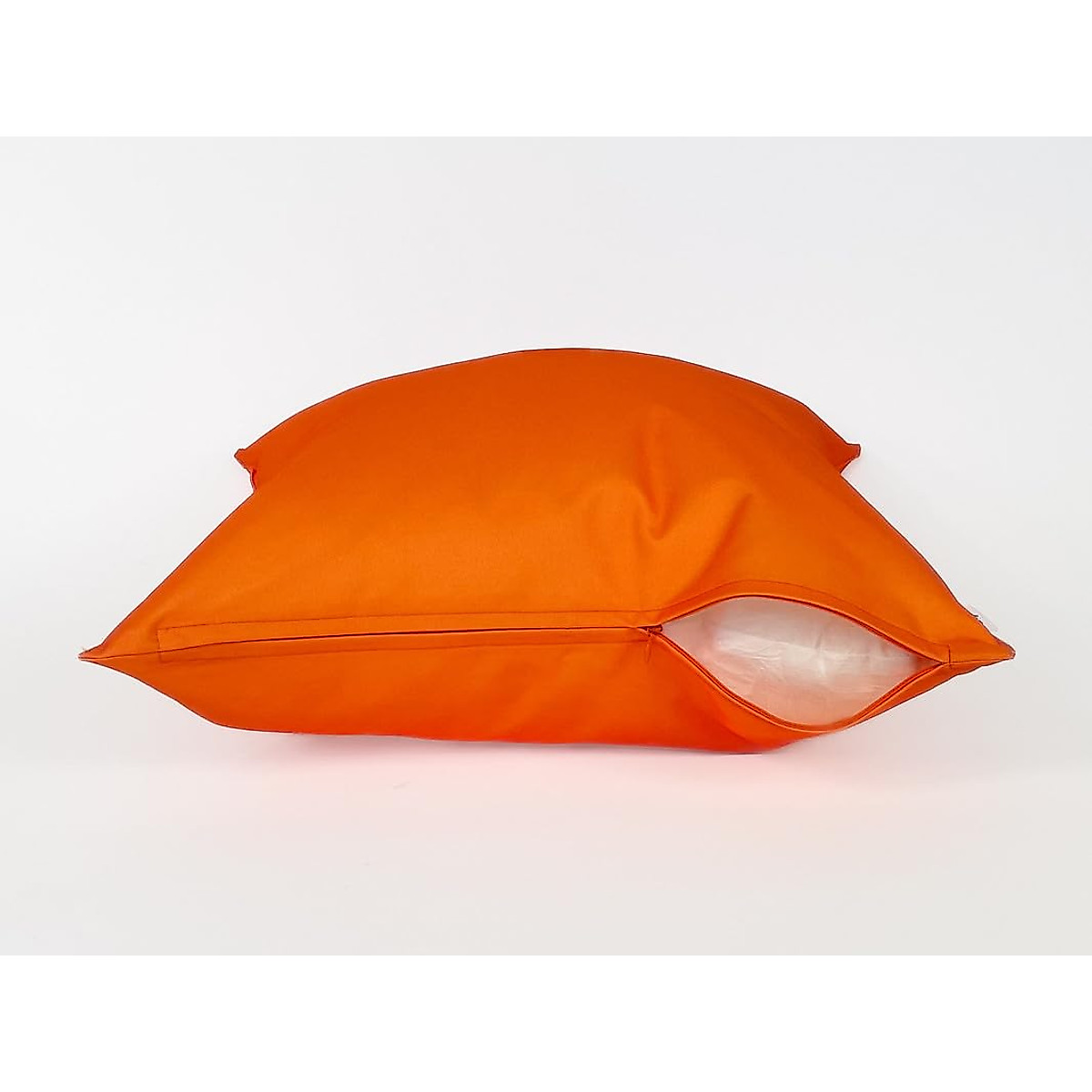 Ensperta Pack of 2 Outdoor 20&#039;&#039;x20&#039;&#039; Solid Waterproof Orange Throw Pillow Covers Decorative Square Patio Pillows for Patio Furniture