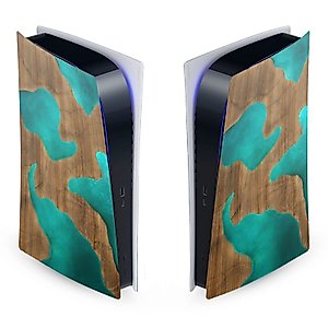 Head Case Designs Officially Licensed Alyn Spiller Aqua Art Mix Vinyl Faceplate Sticker Gaming Skin Decal Cover Compatible With Sony PlayStation 5 PS5 Digital Edition Console