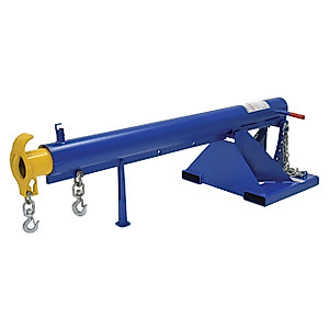 Vestil LM-OBT-6-24 Orbit Telescoping Lift Boom, 6000 lb Capacity, 24" Fork Pocket Center, Overall LxWxH (in.) 32 x 86.625 x 27.6875, Overall Extended Length (in.) 146-5/8, Blue